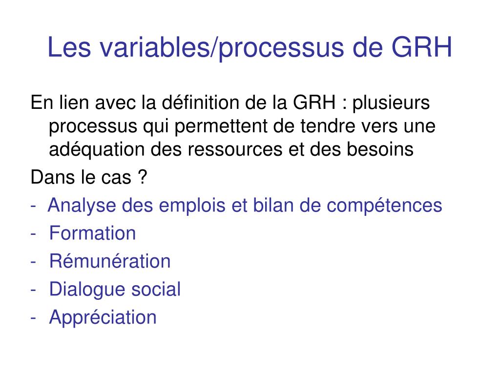 PPT - Cours de gestion des ressources humaines Séance 1. Qu’est-ce que ...