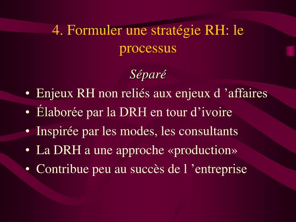 PPT - MBA 52-301-96 GRH stratégique PowerPoint Presentation, free ...