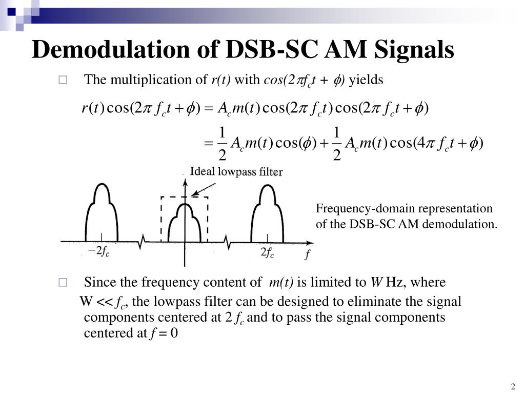 Ppt Demodulation Of Dsb Sc Am Signals Powerpoint Presentation Free