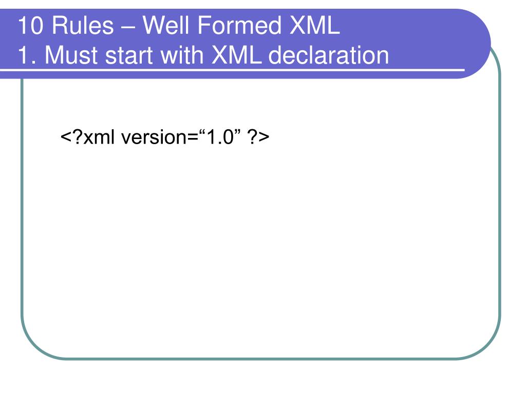 Ppt Xml Syntax Writing Xml And Designing Dtds Powerpoint Presentation Id3287030 8634