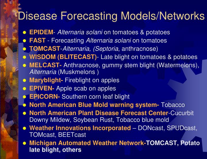 PPT - Disease Forecasting: TOMCAST as a case study PP 603 PowerPoint ...