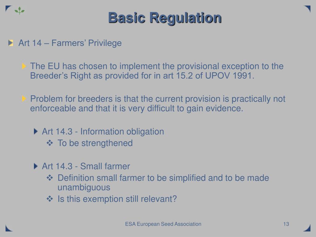 PPT - Do the legal tools meet the needs of the breeders? PowerPoint ...