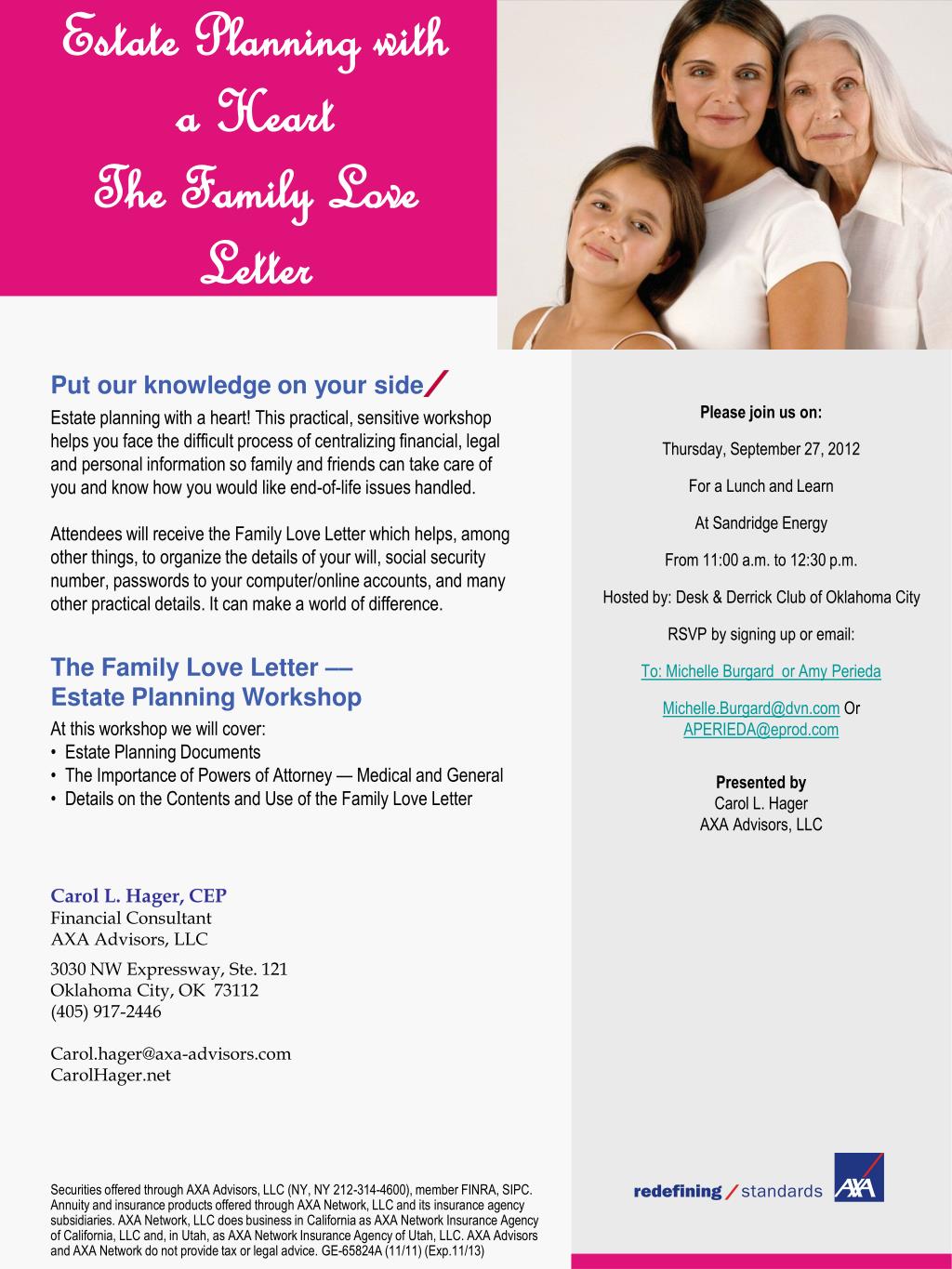 PPT - Estate Planning with a Heart The Family Love Letter PowerPoint ...