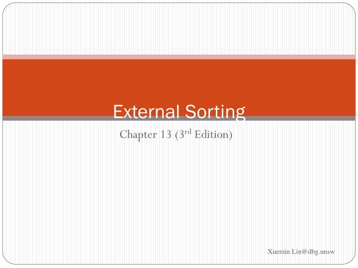 PPT - External Sorting PowerPoint Presentation, free download - ID:3288379