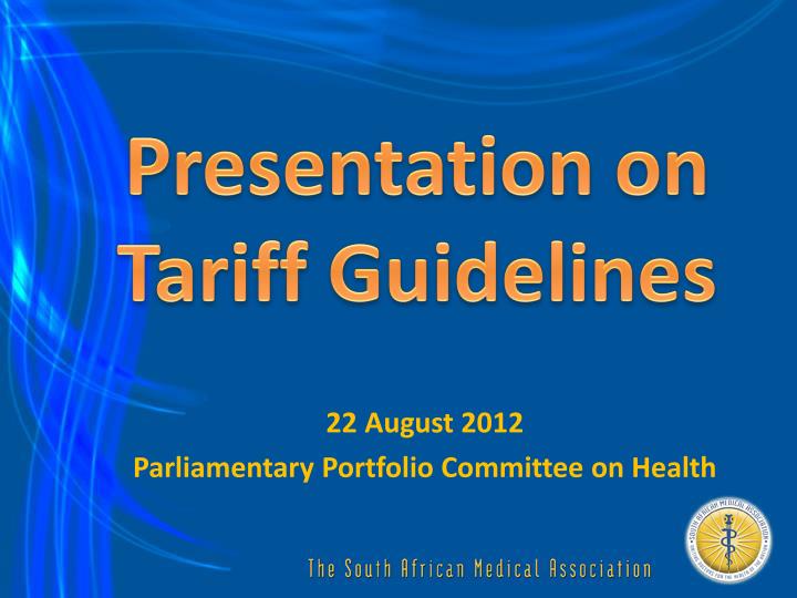 PPT - Presentation on Tariff Guidelines PowerPoint Presentation, free ...