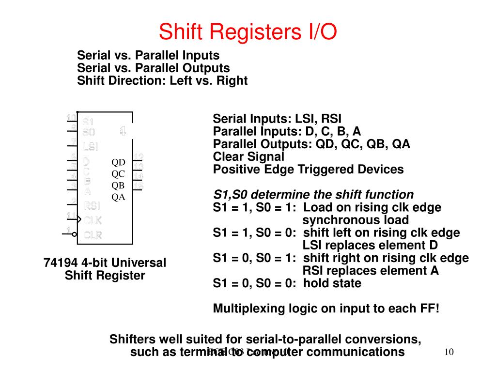 PPT - Lecture 10 Registers, Counters and Shifters PowerPoint ...