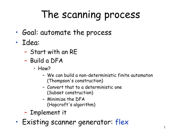 PPT - The scanning process PowerPoint Presentation, free download - ID ...