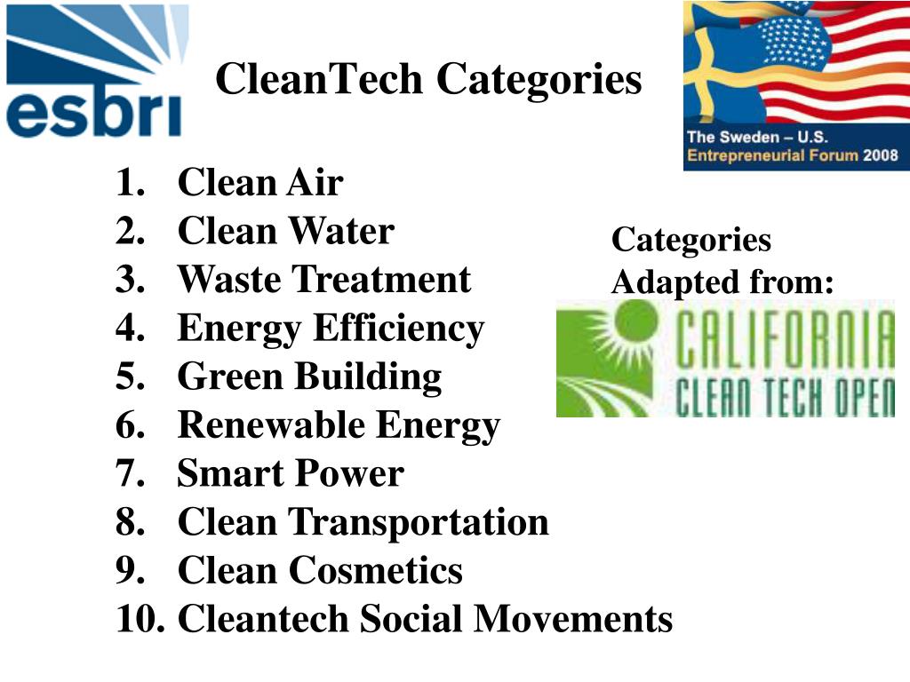 PPT - Business Opportunities In the Cleantech Sector One View from ...