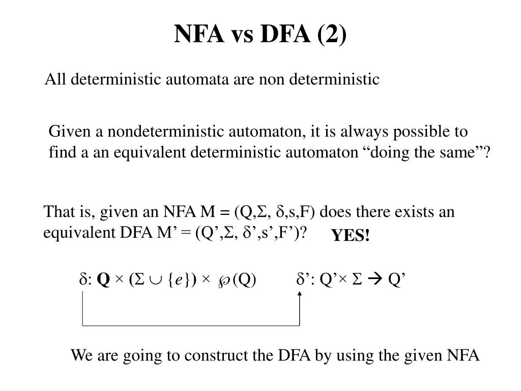 PPT - NFA vs DFA PowerPoint Presentation, free download - ID:3289211 PPT - NFA vs DFA PowerPoint Presentation, free download - ID:3289211