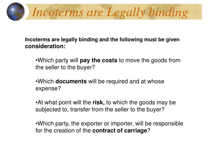 PPT - Incoterms - International Commercial Terms ICC 2000 By Linda ...