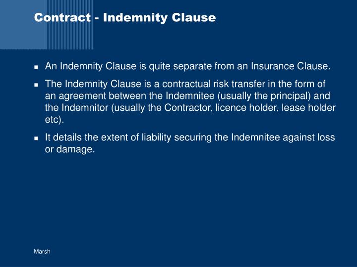 PPT - Insurance Clauses in Contracts PowerPoint Presentation - ID:3289737