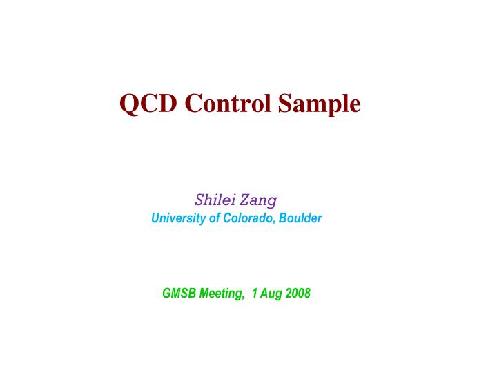 PPT - QCD Control Sample PowerPoint Presentation, free download - ID ...