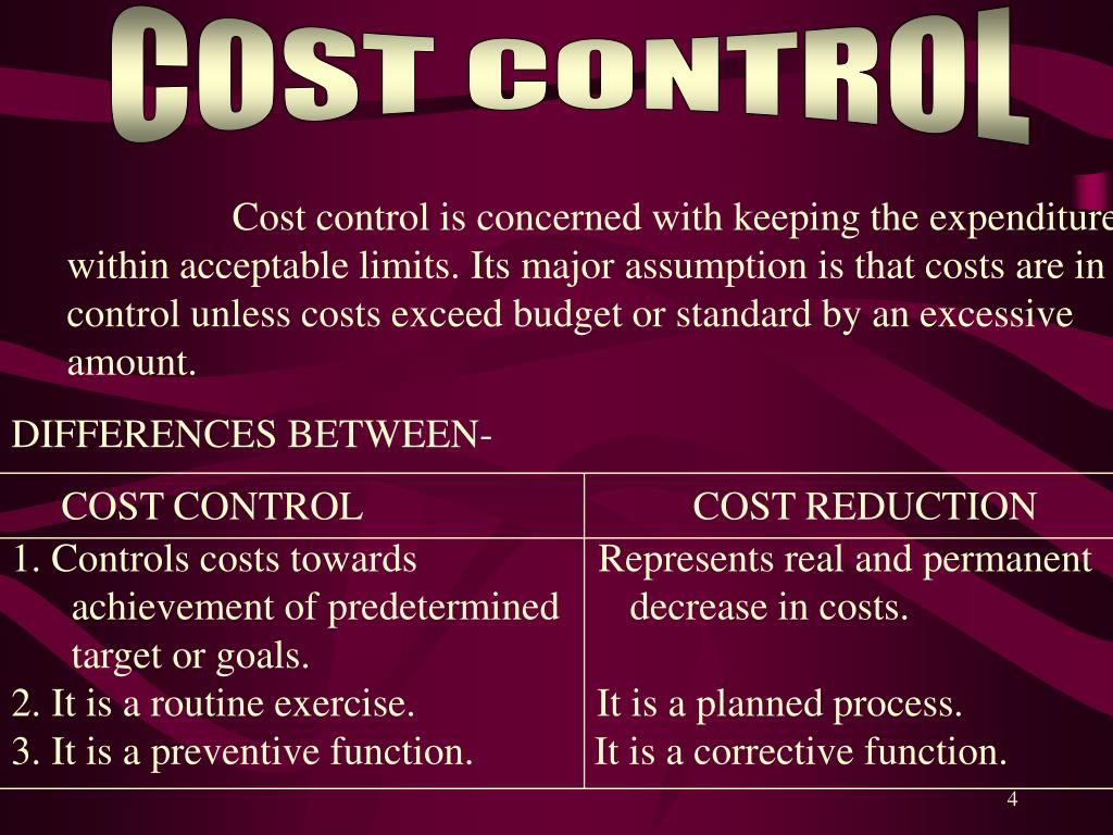 PPT - COST REDUCTION AND COST CONTROL PowerPoint Presentation, free ... PPT - COST REDUCTION AND COST CONTROL PowerPoint Presentation, free ...