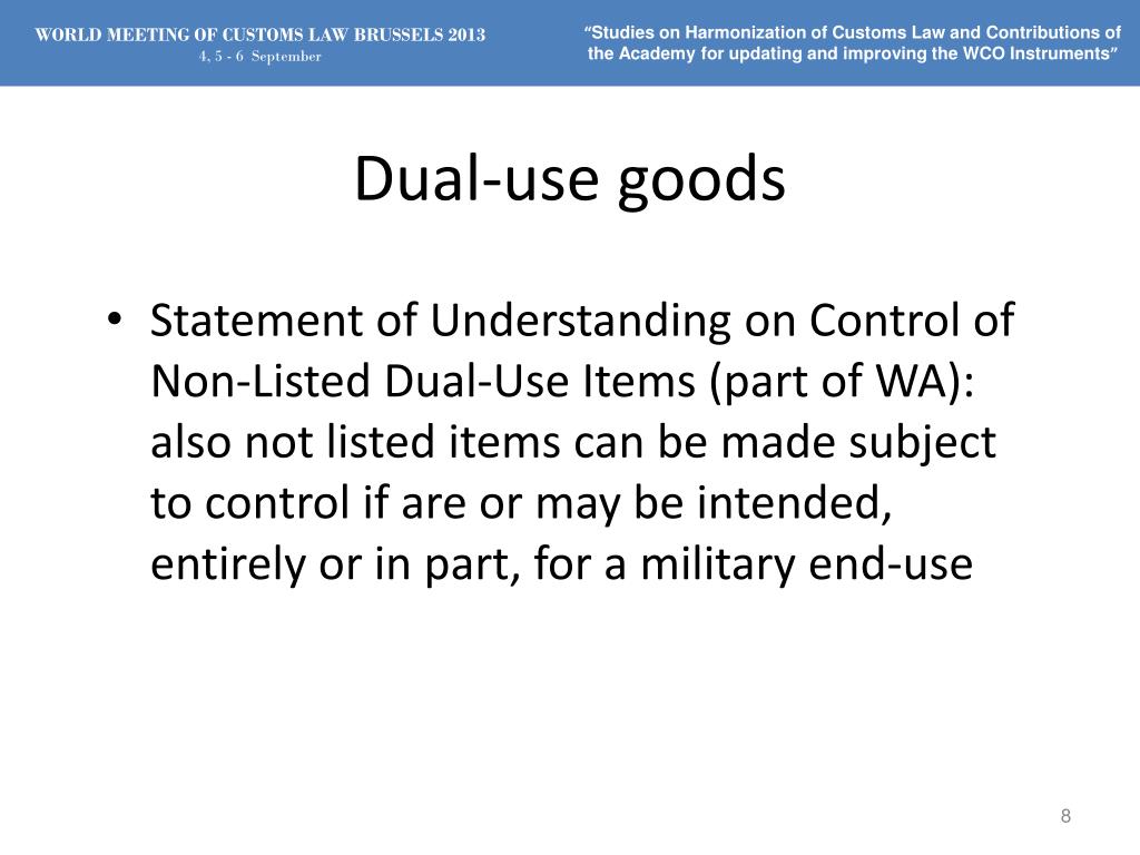 PPT - WORLD MEETING OF CUSTOMS LAW BRUSSELS 2013 4, 5 - 6 September ...