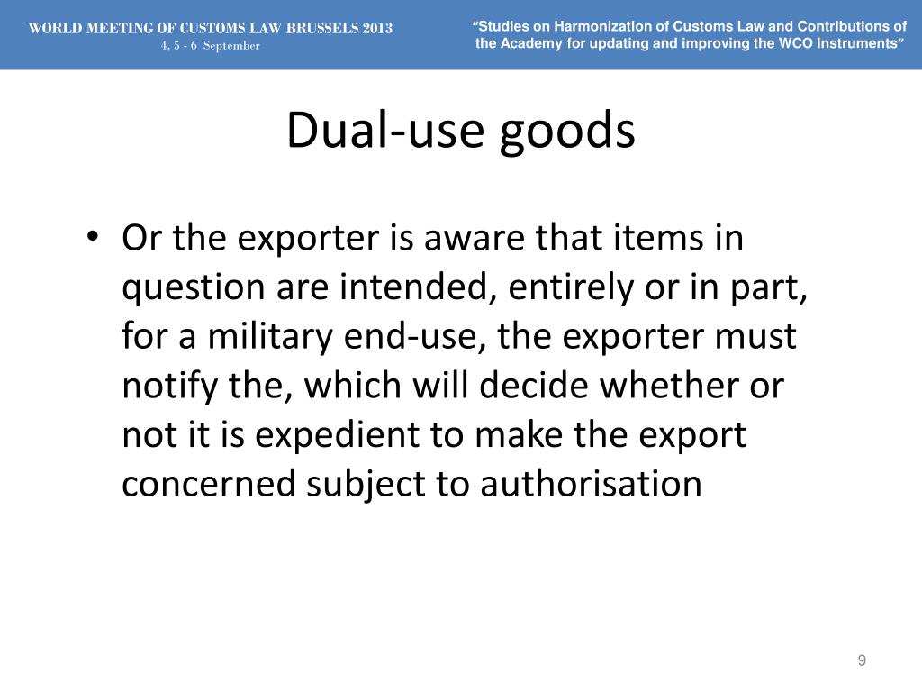 PPT - WORLD MEETING OF CUSTOMS LAW BRUSSELS 2013 4, 5 - 6 September ...