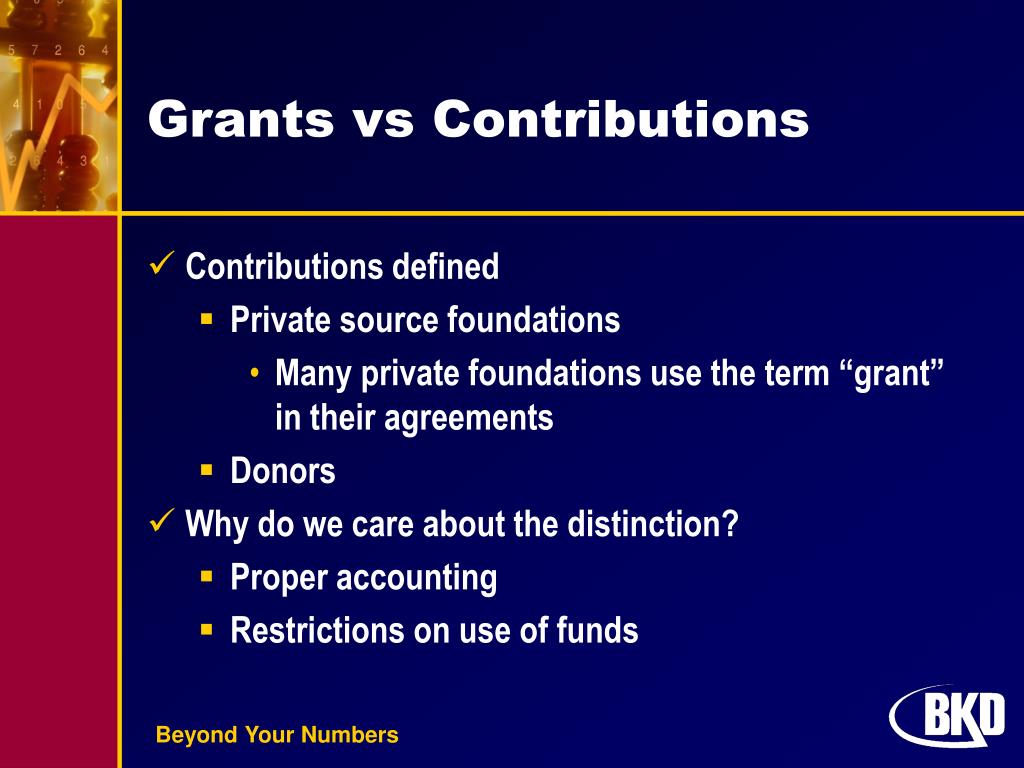 PPT - Keys to Successful Financial Management of Grant & Contribution ...