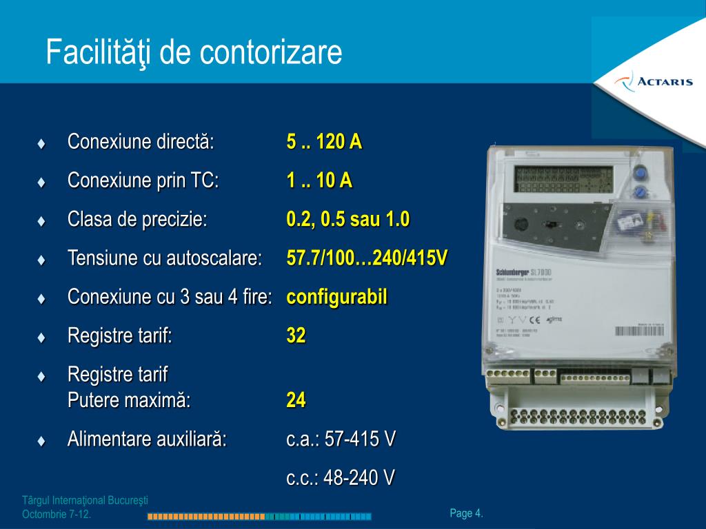 PPT - SL7000 Contor inteligent pentru consumatori industriali ...