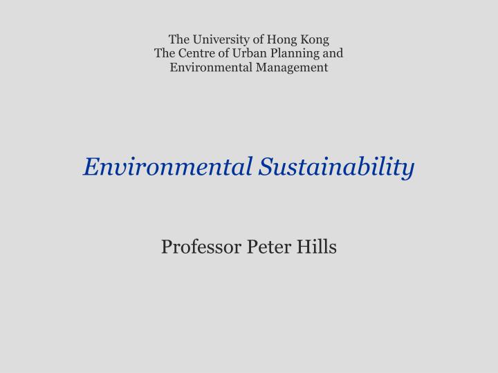 PPT - Environmental Sustainability PowerPoint Presentation, free ...