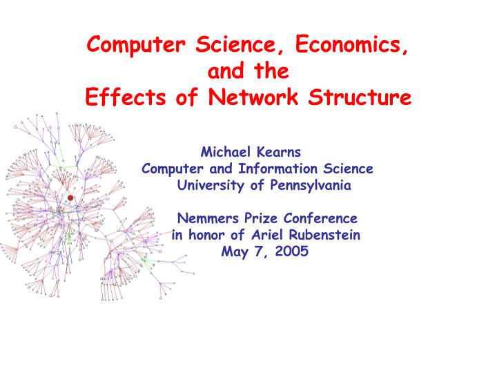 PPT - Computer Science, Economics, and the Effects of Network Structure ...