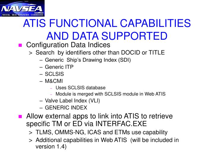 PPT - ADVANCED TECHNICAL INFORMATION SUPPORT (ATIS) SYSTEM PowerPoint ...