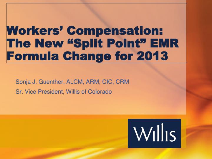PPT - Workers’ Compensation: The New “Split Point” EMR Formula Change ...