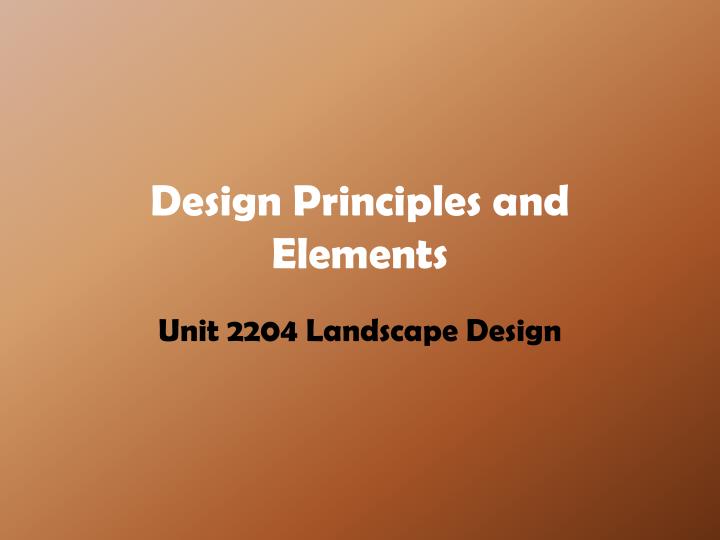 PPT - Design Principles and Elements PowerPoint Presentation, free ...