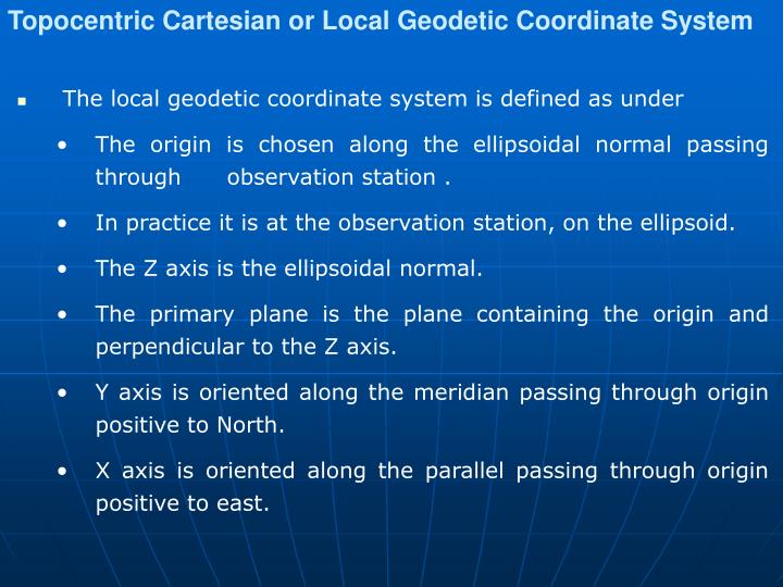 PPT - Coordinate Systems in Geodesy PowerPoint Presentation - ID:3294104