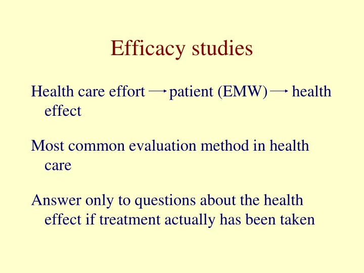 PPT - Efficacy studies PowerPoint Presentation, free download - ID:3294166