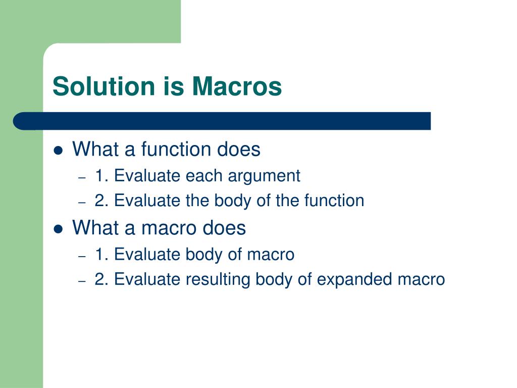 PPT - Macros PowerPoint Presentation, free download - ID:3294171 PPT - Macros PowerPoint Presentation, free download - ID:3294171