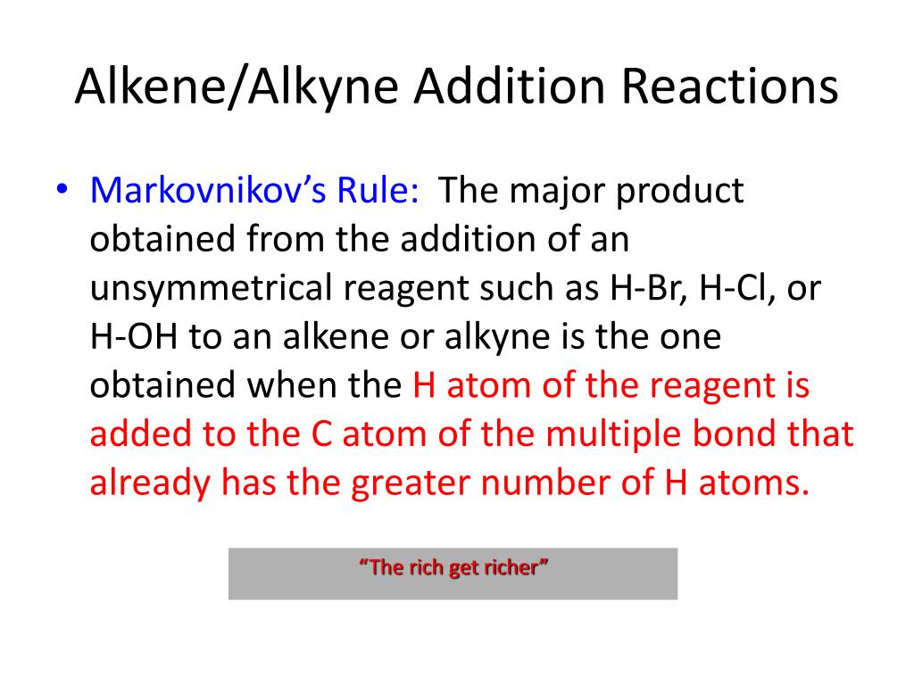 PPT - Alkenes and Alkynes Geometric Isomers of Alkenes Addition ...