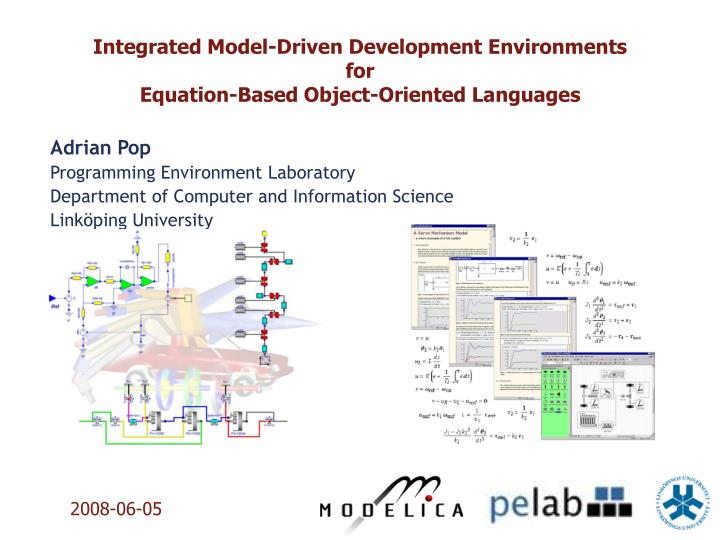Ppt Integrated Model Driven Development Environments For Equation Based Object Oriented