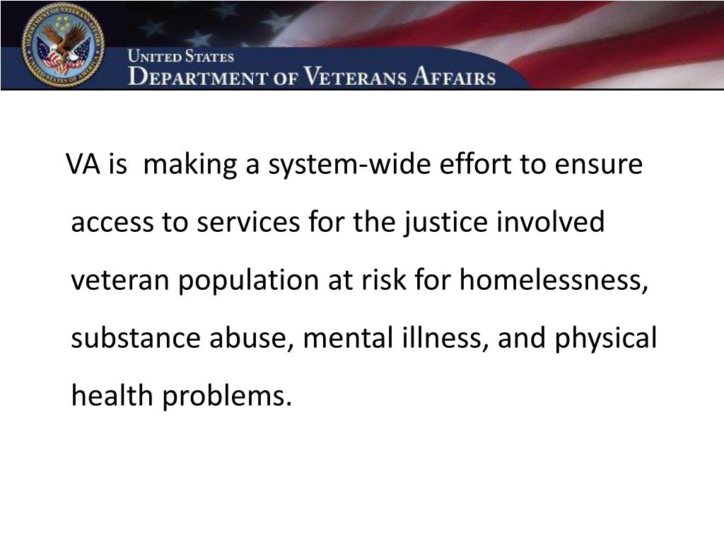 PPT - VETERANS JUSTICE OUTREACH INITIATIVE PowerPoint Presentation ...