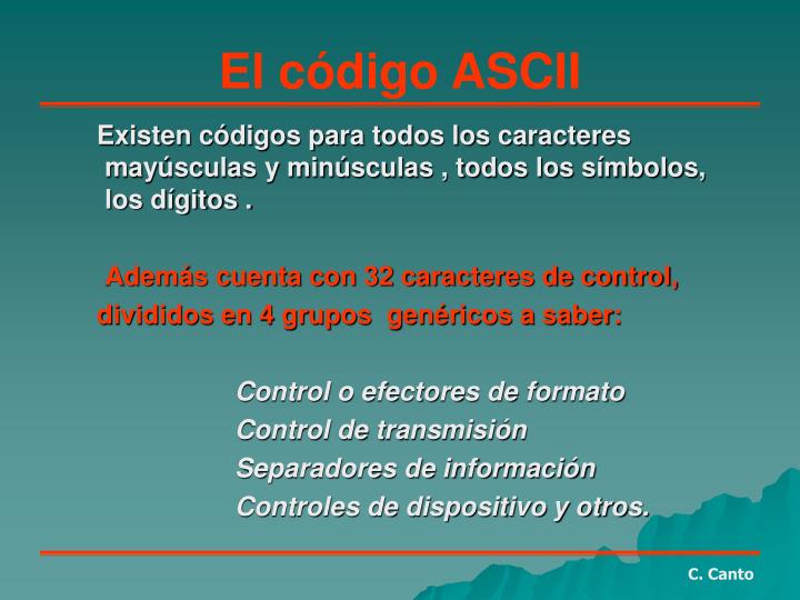 PPT - El código ASCII PowerPoint Presentation - ID:3295565