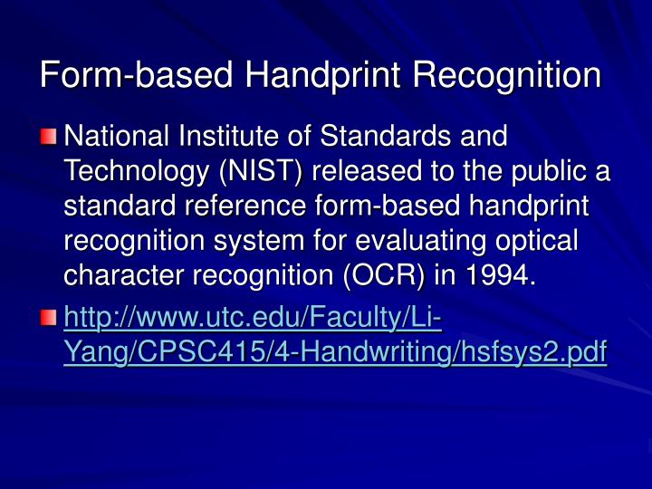 PPT - Handwriting Recognition PowerPoint Presentation - ID:3295692