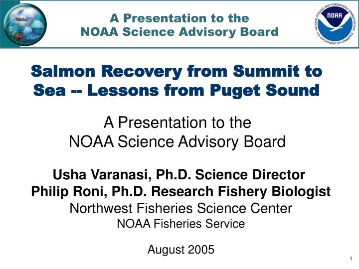 PPT - A Presentation to the NOAA Science Advisory Board PowerPoint ...