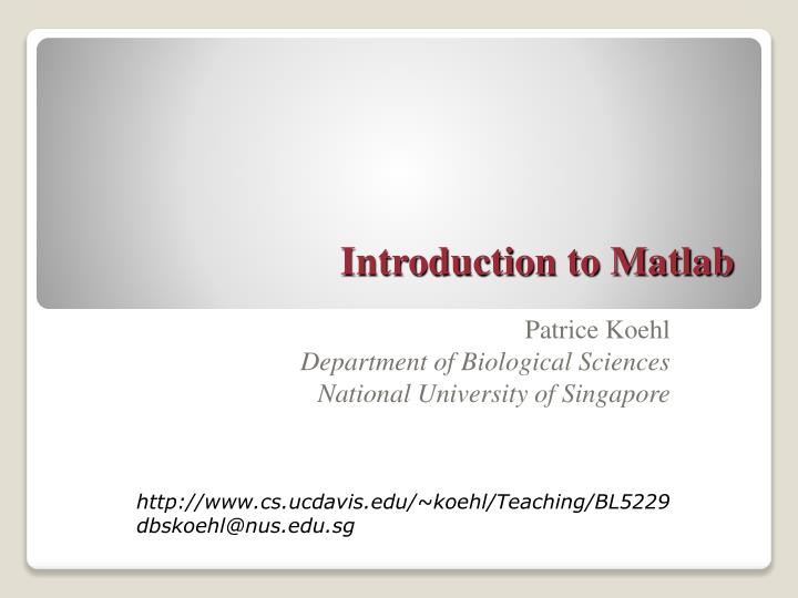 PPT - Introduction to Matlab PowerPoint Presentation, free download - ID:3296008