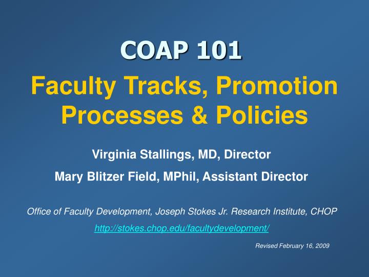 PPT - COAP 101 PowerPoint Presentation, free download - ID:3296340