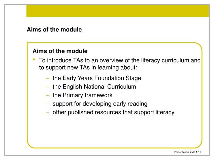 PPT - Aims of the module PowerPoint Presentation, free download - ID ...