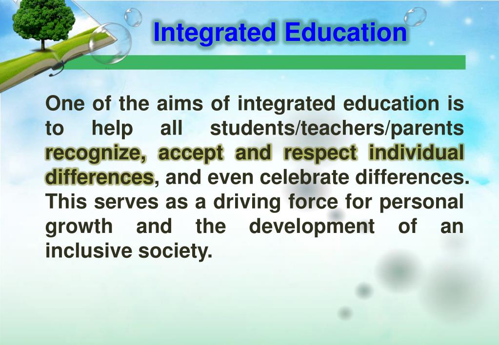 PPT - Whole School Approach to Integrated Education (IE) PowerPoint ...