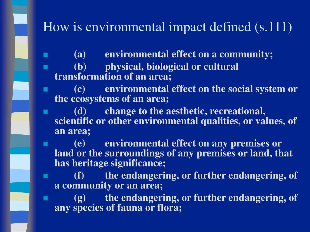 PPT - Environmental Impact Assessment Law in the ACT PowerPoint ...