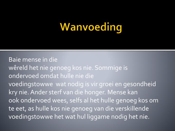 PPT - PERSOONLIKE DIEET PowerPoint Presentation - ID:3296753