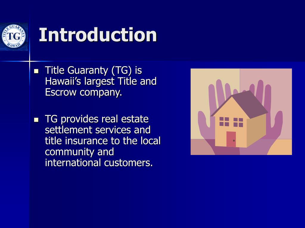 PPT - Title Guaranty of Hawaii’s Road to Enterprise Project Management ...