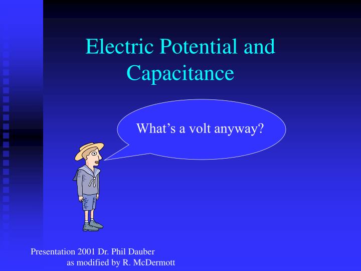 PPT - Electric Potential and Capacitance PowerPoint Presentation, free ...