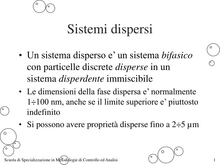 PPT - Sistemi dispersi PowerPoint Presentation, free download - ID:3297054