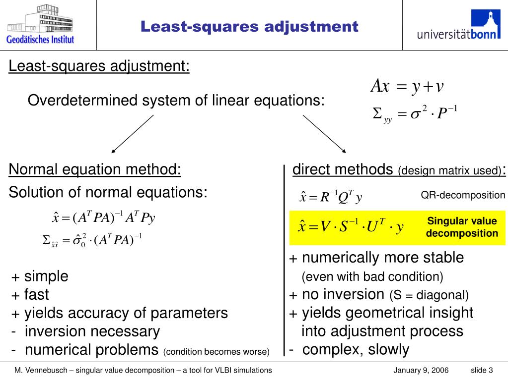 Ppt Singular Value Decomposition Svd A Tool For Vlbi Simulations