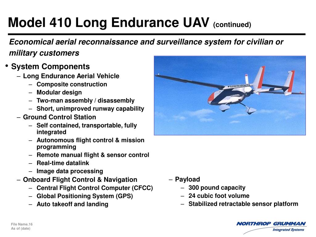 PPT - UAV Development and History at Northrop Grumman Corporation Ryan Aeronautical Center ...