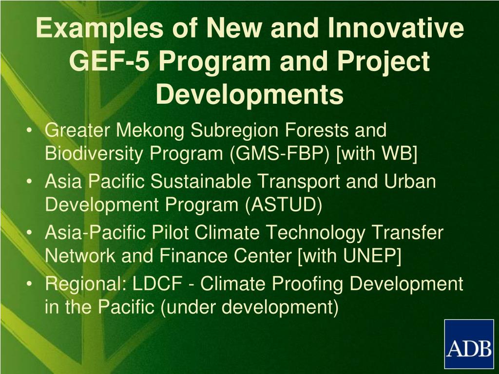 PPT - GEF Familiarization Seminar Asian Development Bank Cécile L.H.F ...