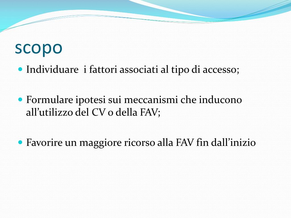 PPT - Inizio della dialisi con la fistola arterovenosa (FAV) o con il ...