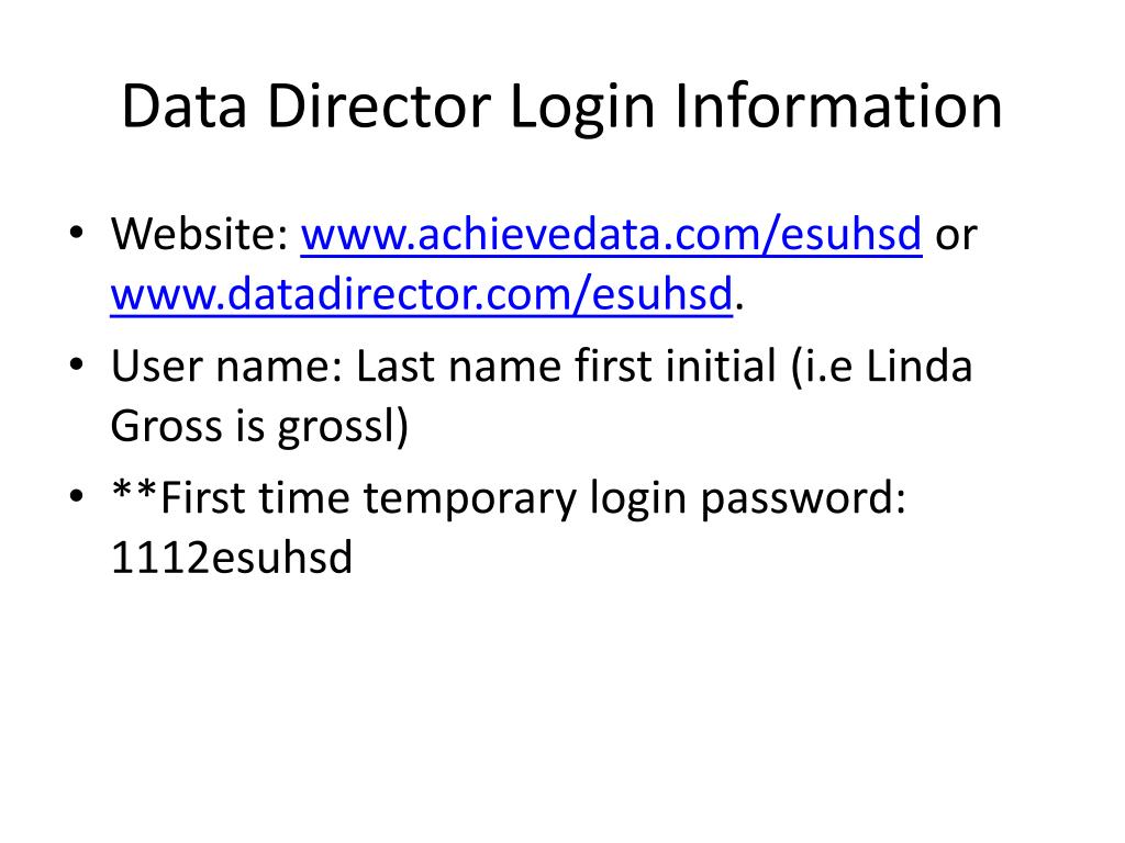 PPT - Data Director Presentation PowerPoint Presentation, free download ...