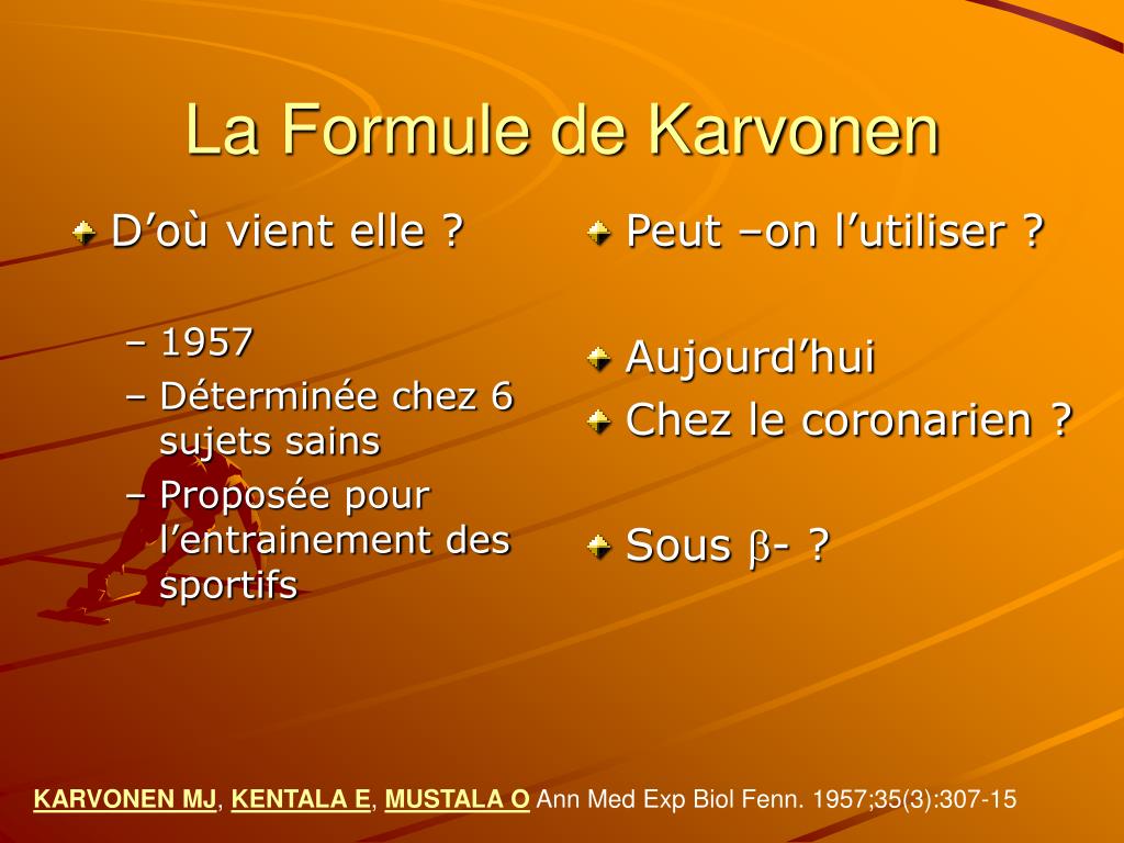 PPT - A quelle intensité entraîner les coronariens ? PowerPoint ...
